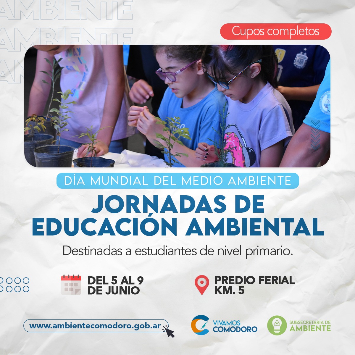 Día Mundial del Ambiente: El Municipio realizará jornadas de Educación ...